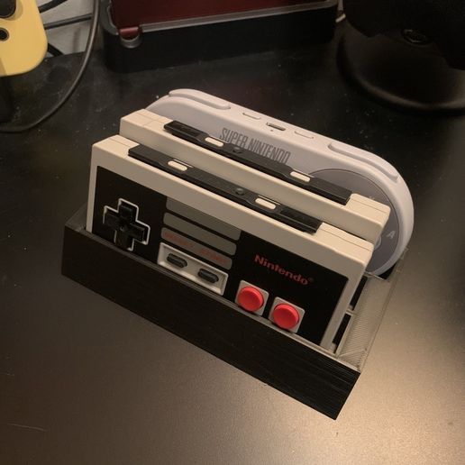 🎮 2x NES 1x SNES Controller Holder・Free STL File for 3D printing・Cults