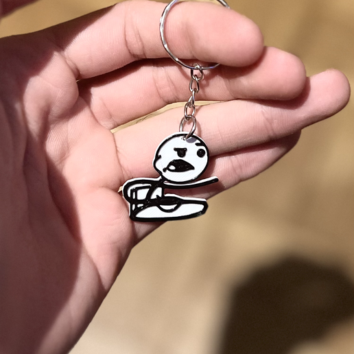 Free 3D file Cat table girls meme Keychain 🐱 ・3D printable model to ...