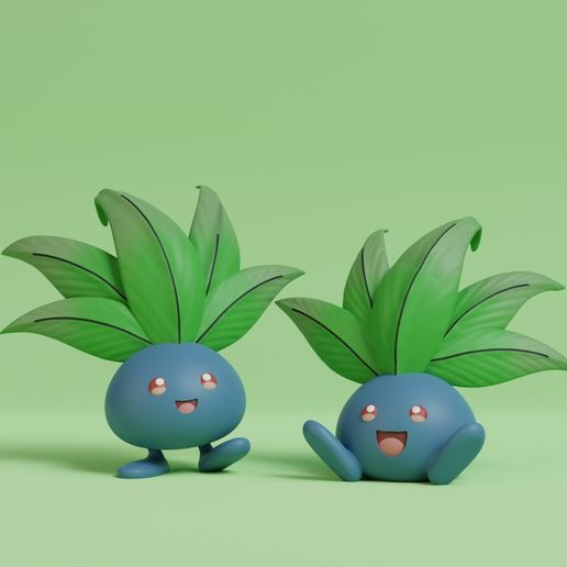 STL file Pokemon - Oddish with 2 poses 🐉 ・3D printable model to ...