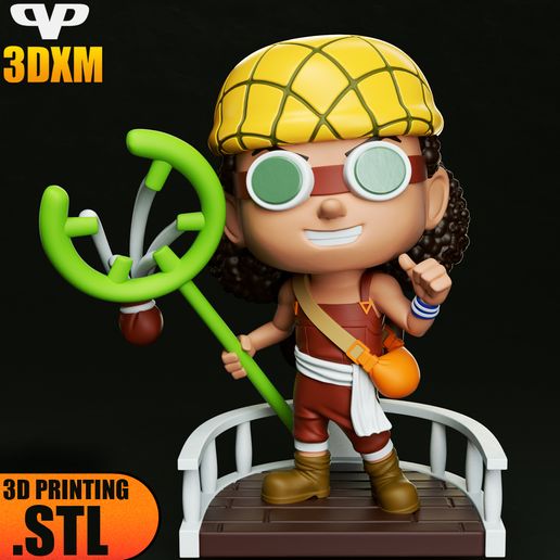 👾 One Piece Usopp Chibi STL for 3D Printing ChibiSTL 3DXM・ 3D File for ...
