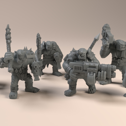 3D 文件 Orc Elites: Big Chop Chop Fellas 🎲 ・可下载 3D 打印模型・Cults