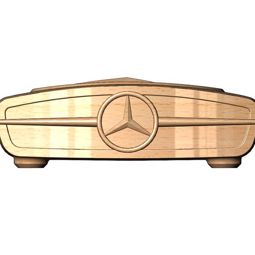 🚗 Front grille Mercedes logo 300SL gullwing sculpture weight 3D print ...