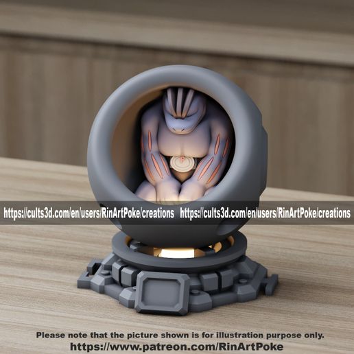 STL file Machoke in healing machine pods from pokemon 🐉 (3MF)・3D printer model to download・Cults