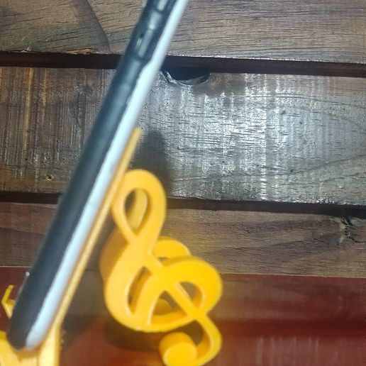 📞 treble clef phone stand・Free STL File for 3D printing・Cults