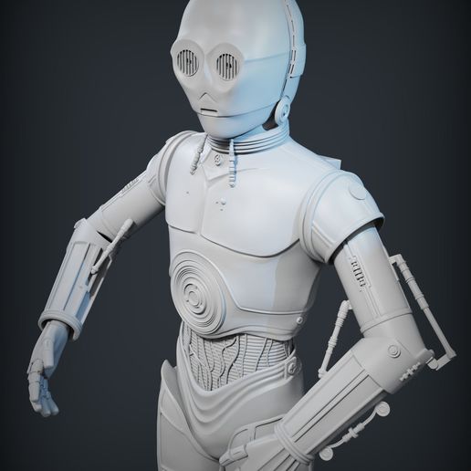 🤖 C-3PO protocol droid from Star Wars 3D print model・ STL File for ・Cults