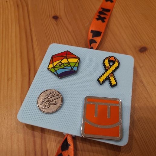 🛰 Flair card/pinback for lanyards: Get more space for your pins!・Free ...