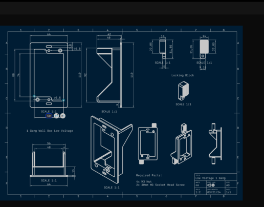 📦 Wall Box Low Voltage・ 3D File for ・Cults