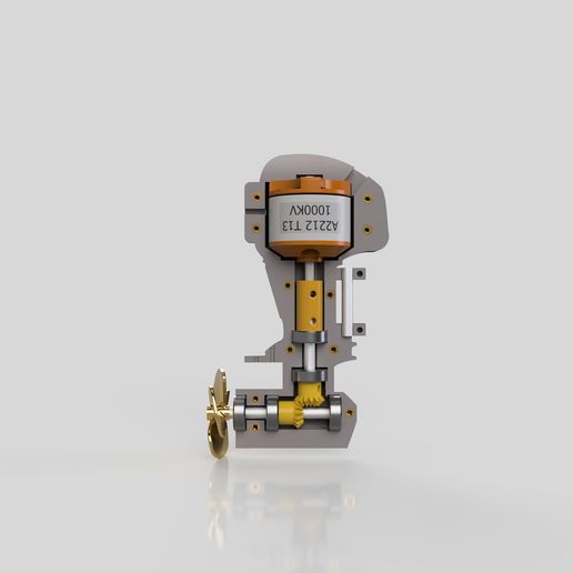 🛥️ mercury 300hp outboard motor engine for rc boat・ STL File for 3D ...
