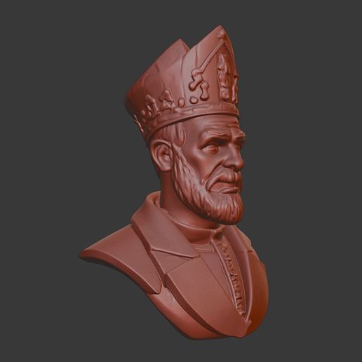 👤 Bishop Head Bust 3D STL Printable - 3D Model STL 3D print model ...