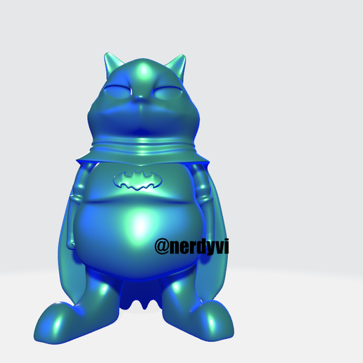Archivo 3D Batcat Fat cat dressed as batman FOR COMMERCIAL USE 🐱 ・Modelo para descargar y ...