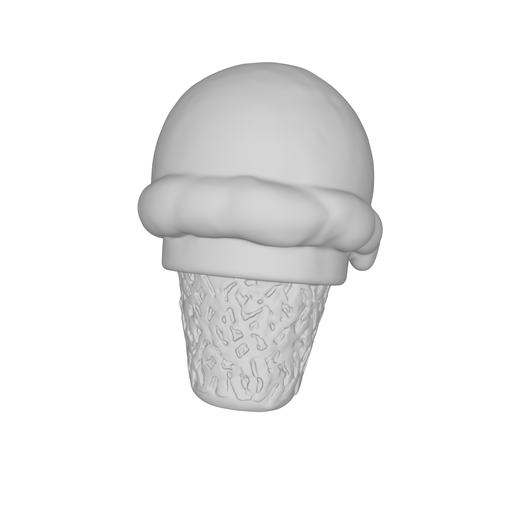🧊 3D Ice Cream Cone Model | STL File for 3D Printing & Decoration・ STL ...