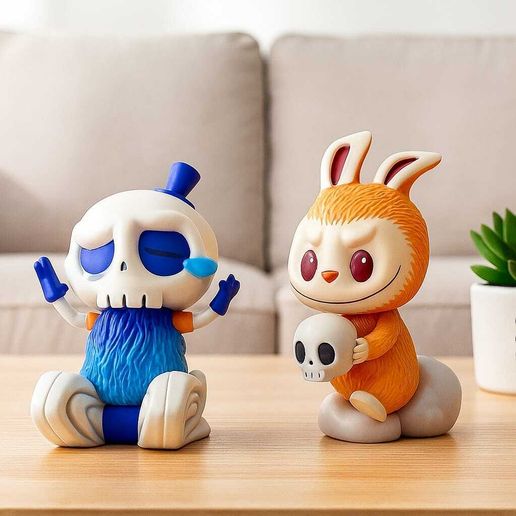 🦸 LABUBU TYCOCO CHASING MONDAY THE MONSTERS・ STL File for 3D printing・Cults