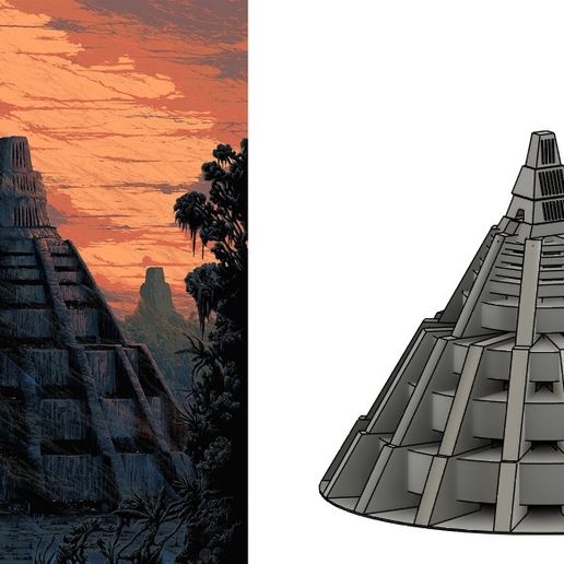 ⭐ Star Wars Yavin 4 - Great Temple・ STL File for ・Cults