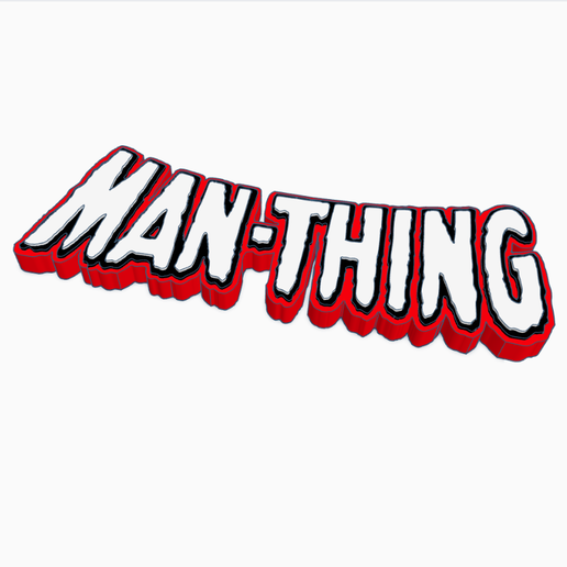 👾 MAN-THING Logo Display by MANIACMANCAVE3D・ STL File for 3D printing・Cults