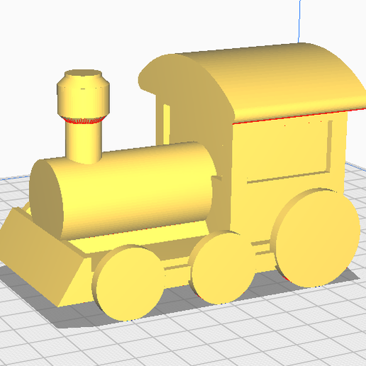 🚆 Simple train with cargo and passenger car・ STL File for 3D printing・Cults