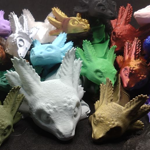 🦎 Articulated Axolotl・ STL File for ・Cults