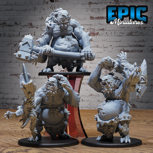 3D file Troll Mutant Set ‧ DnD Miniature ‧ Tabletop Miniatures ‧ Gaming ...