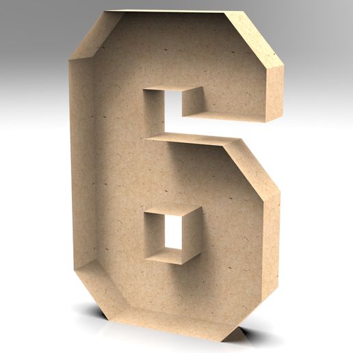 📦 Vector Box Number 6 for Parties 59x89x13・ DXF File for 3D printing ...