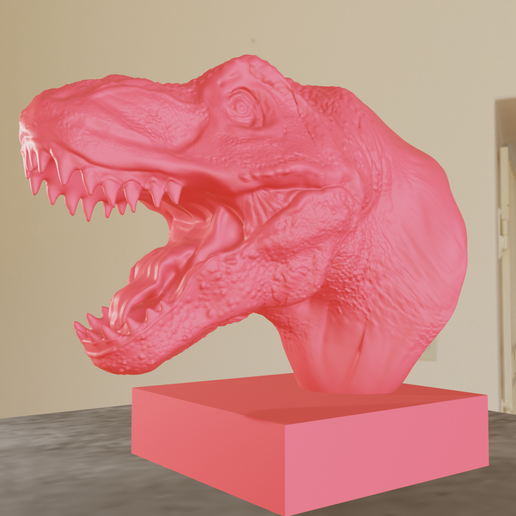 STL file trex tyrannosaurus head bust stl 🦖 ・3D print model to download ...