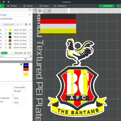 🏙️ Bradford City AFC Keychain Shield color printable and renderable・ 3D ...