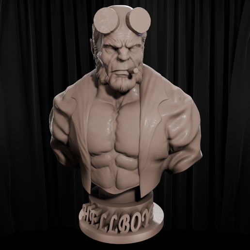 👤 Hellboy・Free STL File for 3D printing・Cults