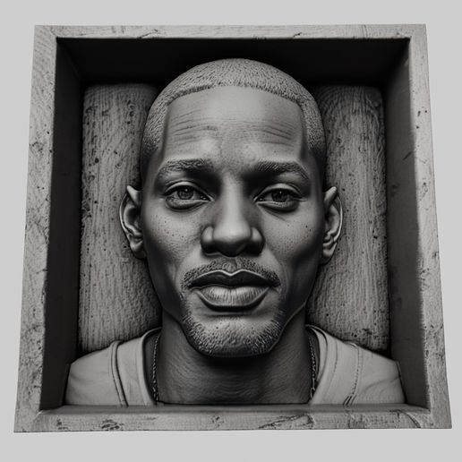 🗿 Will Smith head relief actor・ 3D File for ・Cults