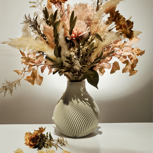 STL file Elegant wave structure vase - Modern design 🌊 ・3D printer ...