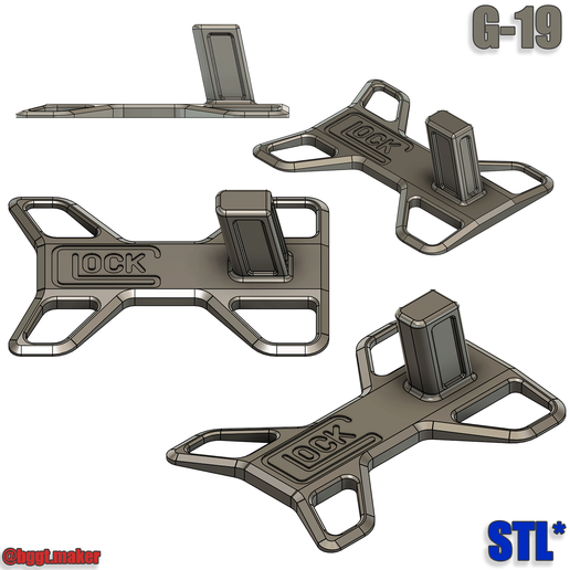 🔫 STAND GLOCK 19 G-19 FOR AIRSOFT GUN | G-19 Gen-3 | PISTOL DISPLAY ...