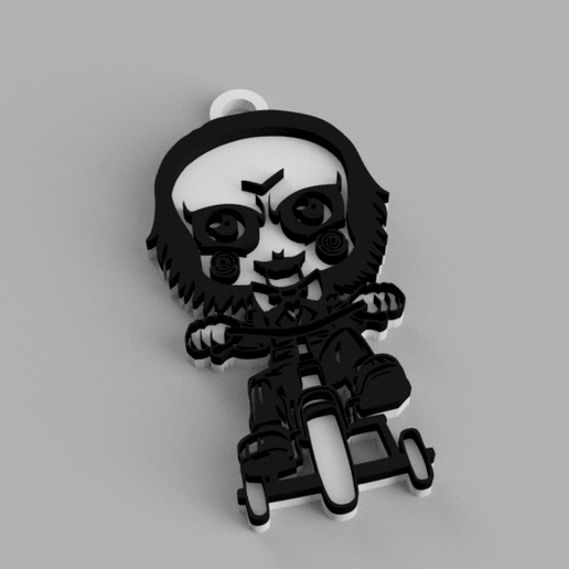 STL file Billy the Puppet Saw Titere , keychain - pendant - earring 🪚 ...