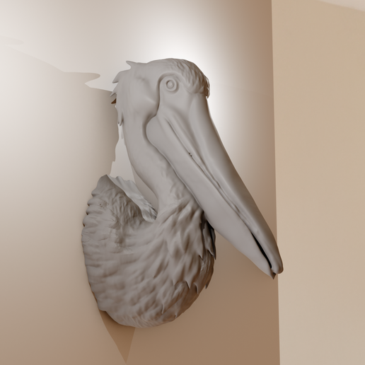 🐦 pelican head wall mount stl・ STL File for 3D printing・Cults