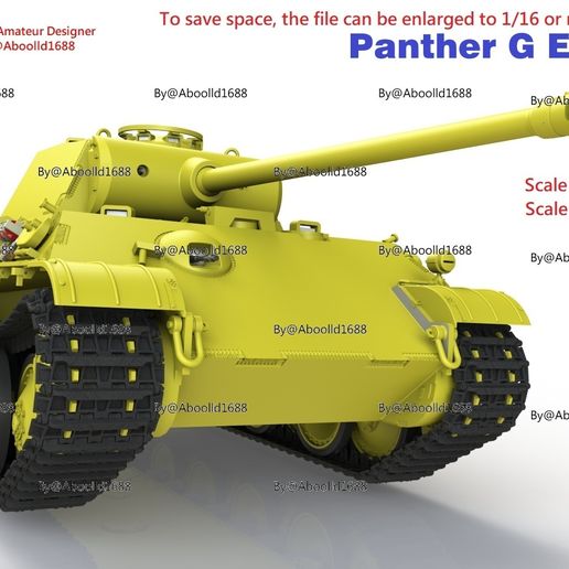 🪖 Panther G Tank Early-1_ver2(STL-1/35)・ 3D File for 3D printing・Cults