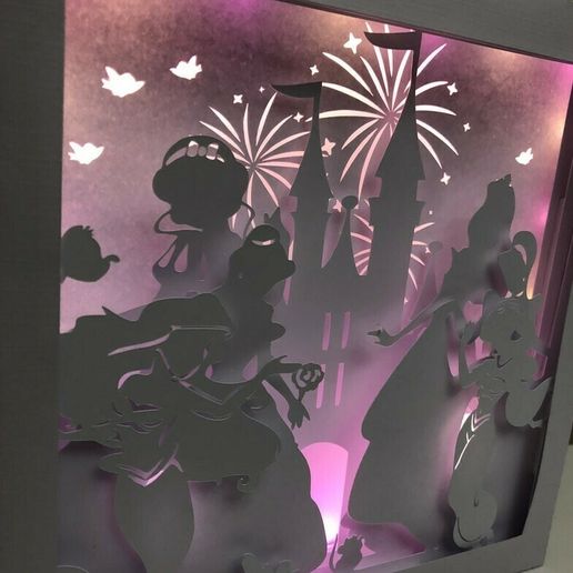 🔦 disney princesses lightbox lamp・ STL File for ・Cults