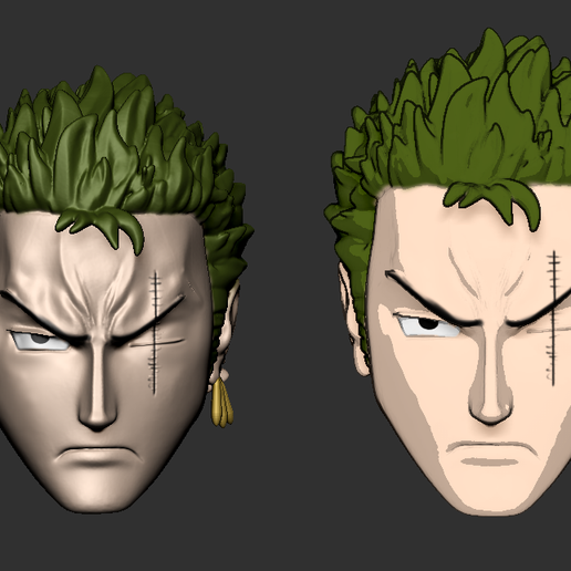 🔑 Zoro head・ STL File for 3D printing・Cults