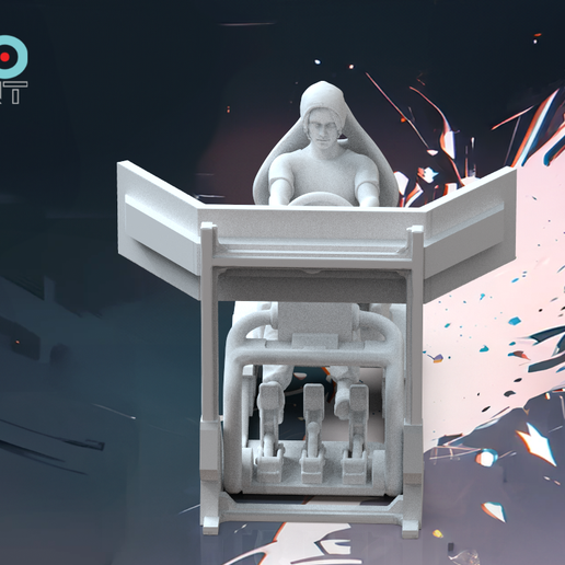STL file Gamer Playing GT 👾 ・Model to download and 3D print・Cults