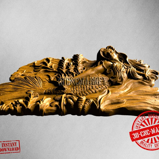 🧜‍♀️ Mermaid stl, Mermaid 3d figure, stl, 3d printer STL files, 3d ...