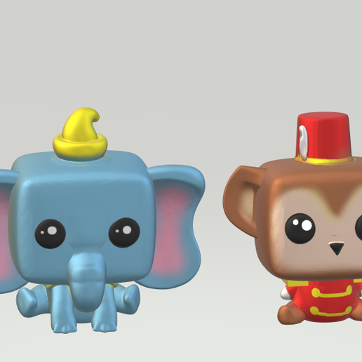 STL file funko pop ride dumbo mickey minnie goofy donald daisy ...