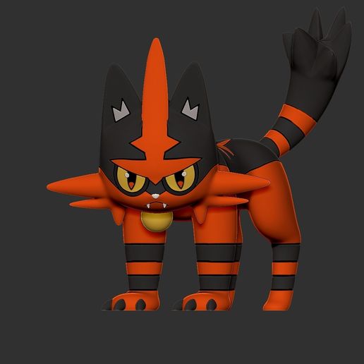 🐉 Pokemon litten evolution pack・ STL File for 3D printing・Cults