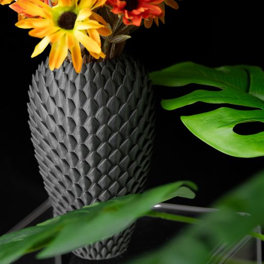 💐 Dragonscale Flower Vase 02 by MODERN MACHINE・ STL File for 3D ...