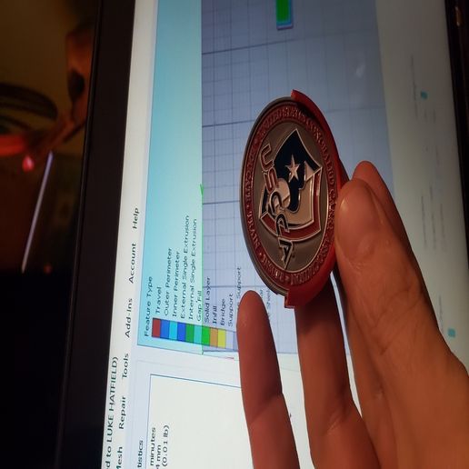 🪙 Challenge coin holder・Free 3D File for ・Cults