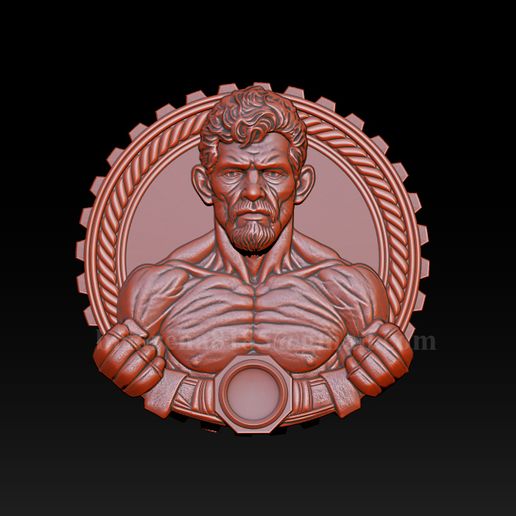 3D file MMA and WWE Fighter Relief Model 👨 ・3D printing design to ...