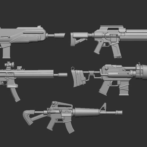 STL file 1/12 rifles for Action Figures and Diorama 🤼 ・3D printing ...