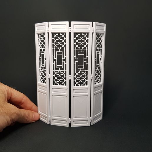 🪑 Chinese Style Room Divider or Privacy Screen - Miniature Furniture 1/ ...