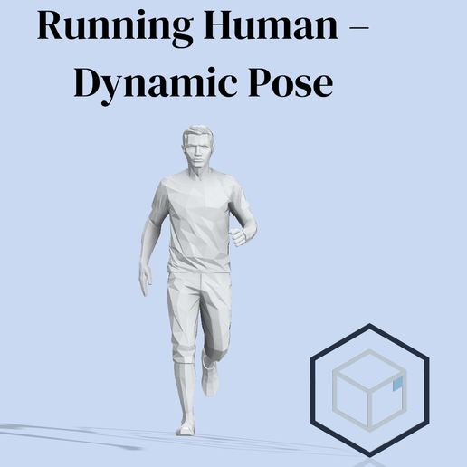 🏃 Running Human – Dynamic Pose・Free STL File for 3D printing・Cults