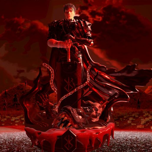 🗿 Guts Berserk Armor・ STL File for 3D printing・Cults