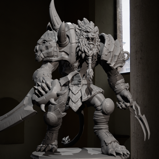 🎬 Rengar - League of Legend figure STL, ready for 3D printing, Movie ...