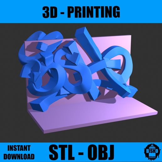 🧑‍🎨 GRAFFITI, 3D sculpture by Bisho Sevillano, STL and OBJ digital file ...