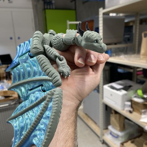 3D printable Flexi Dragon Finger Arm Puppet • made with Bambulab x1E・Cults