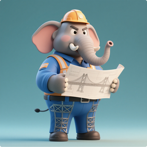 🐘 Elephant construction workers・ STL File for 3D printing・Cults
