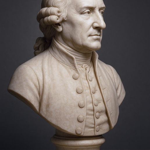 👤 classic" deco bust of Pascal Paoli・ STL File for 3D printing・Cults