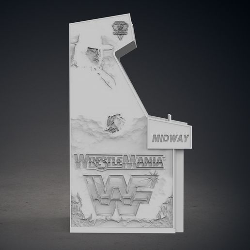 🕹️ WWF - WrestleMania Arcade Cabinet with Lithophane・ STL File for 3D ...